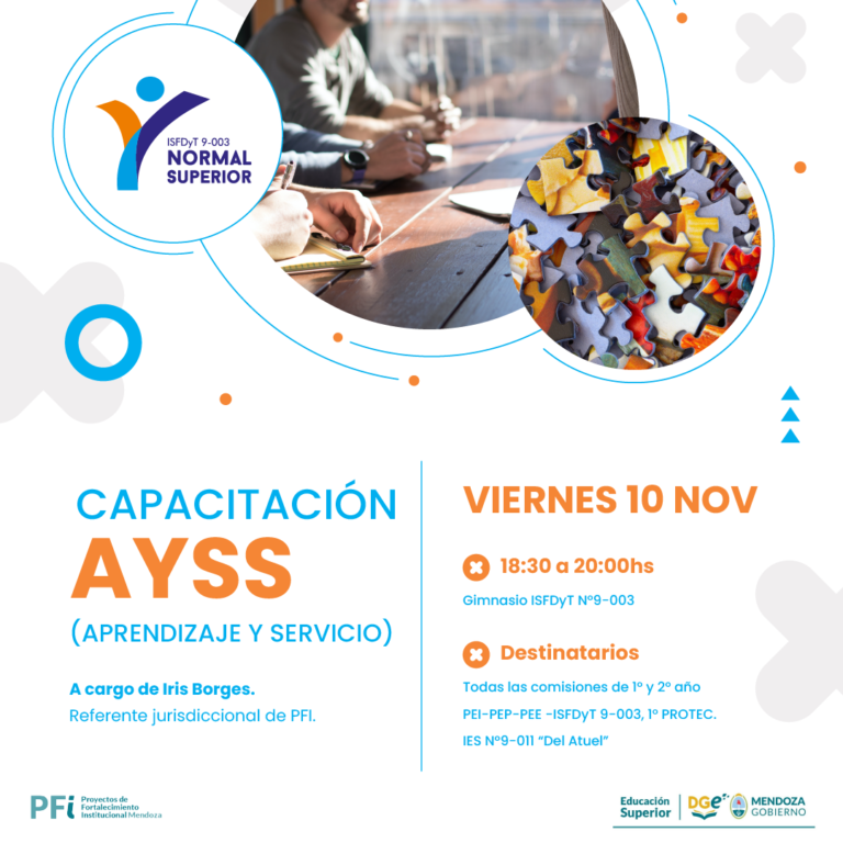 Capacitación AYSS – Instituto Superior de Formación Docente y Técnica N ...